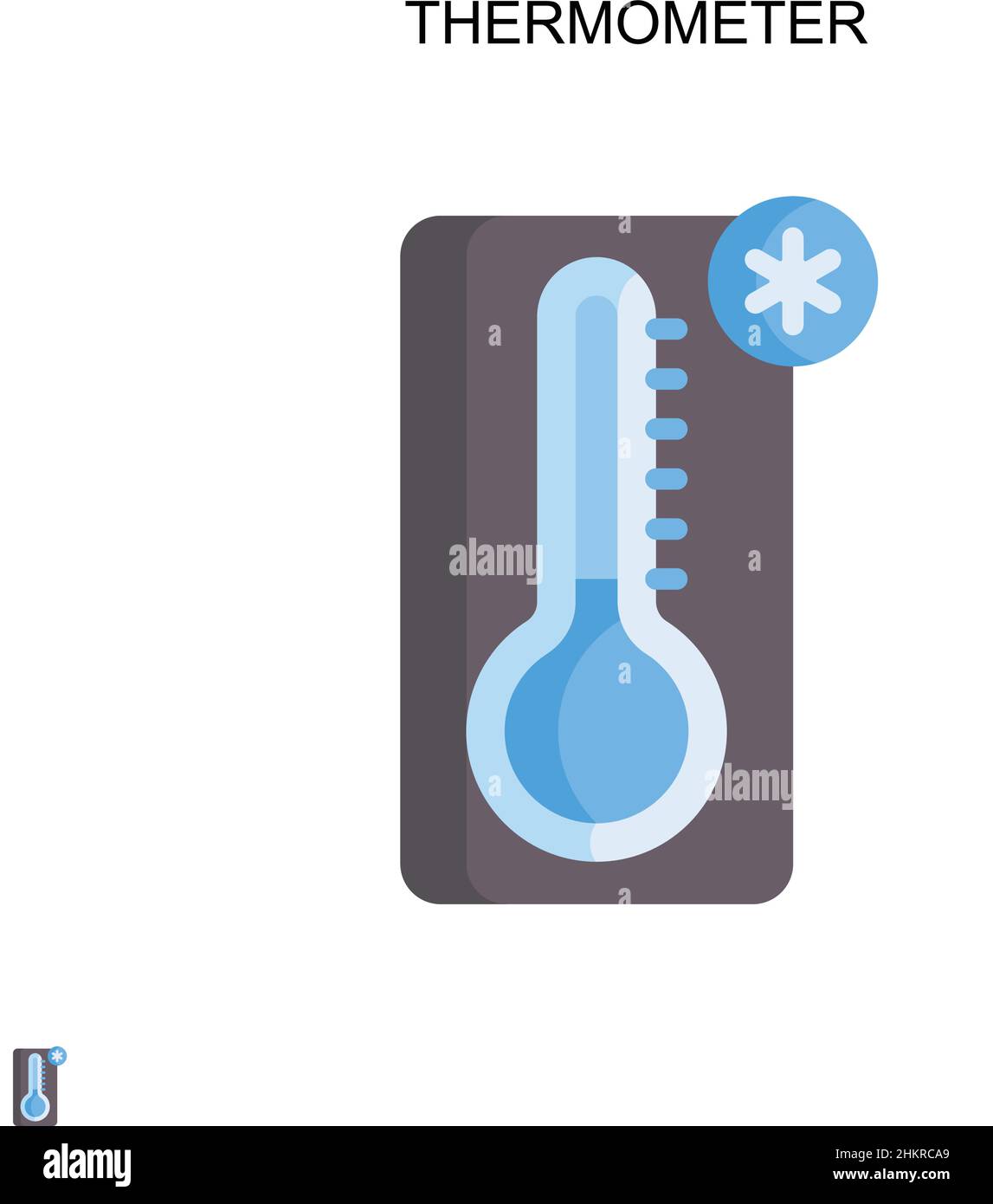 Thermometer Simple vector icon. Illustration symbol design template for ...