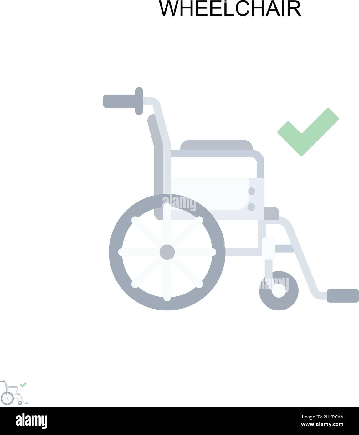 Wheelchair Simple vector icon. Illustration symbol design template for ...