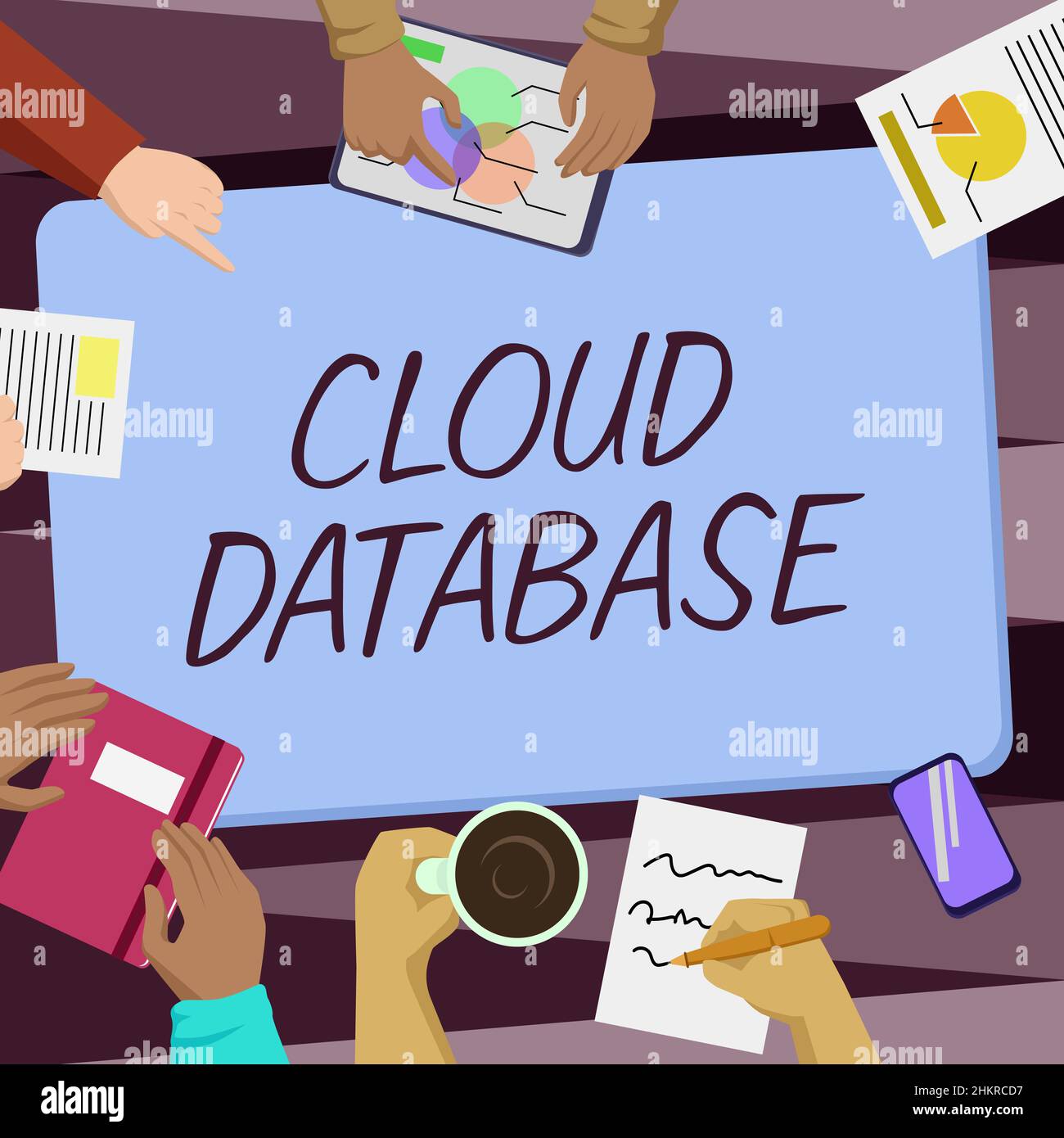 Conceptual Display Cloud Database Business Overview Optimized Or Built For A Virtualized