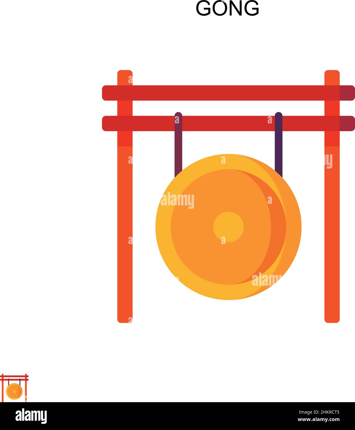 Gong Simple vector icon. Illustration symbol design template for web ...