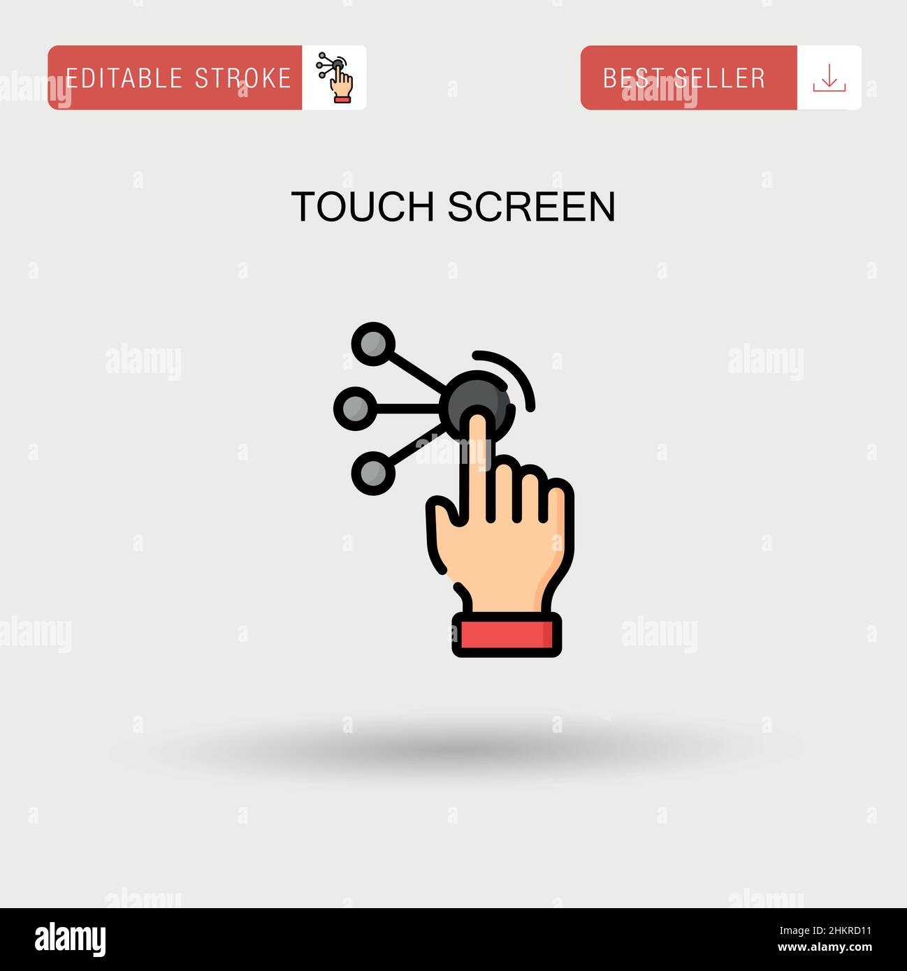 Touch screen Simple vector icon Stock Vector Image & Art - Alamy