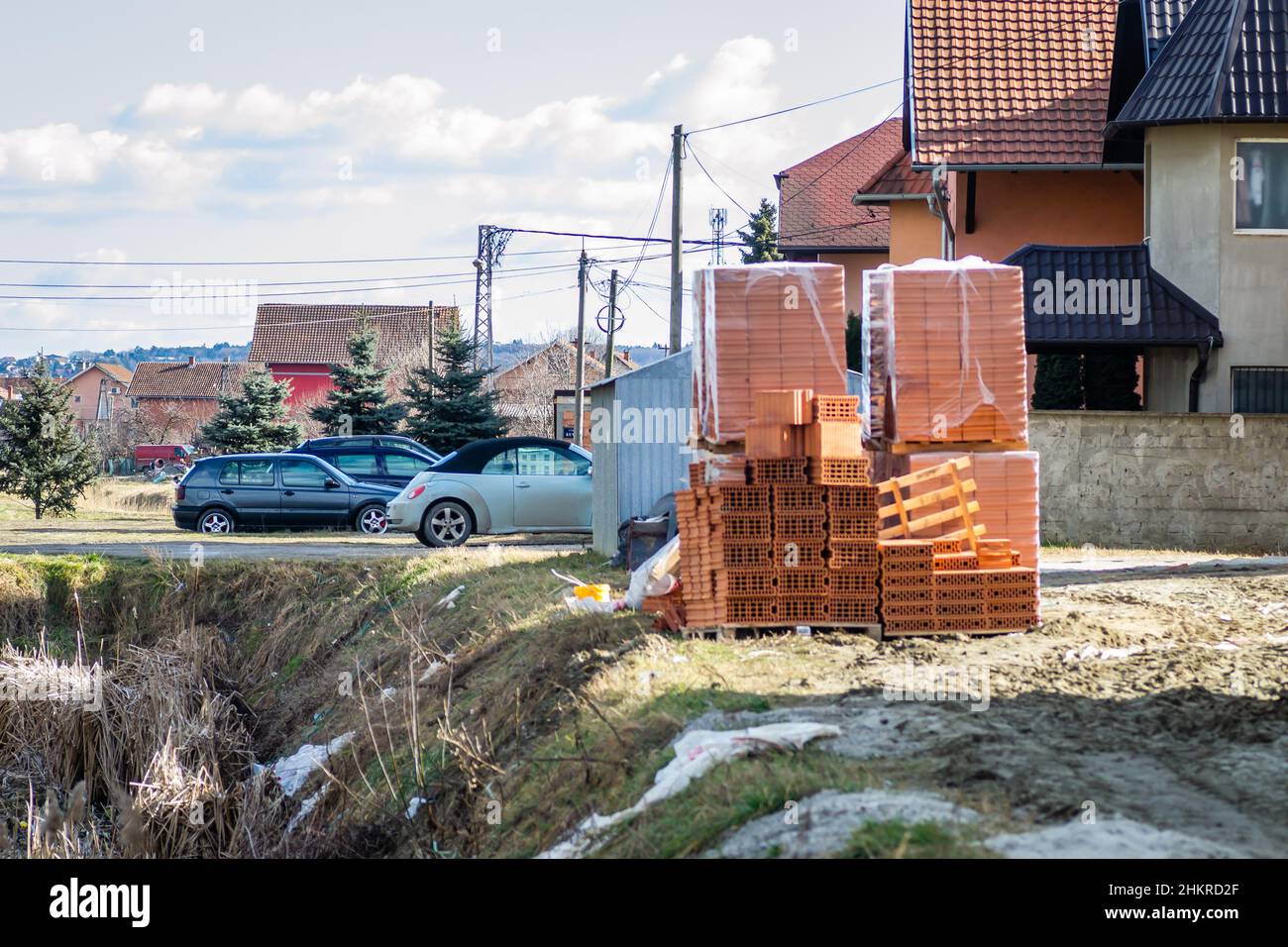 Blocks for the construction of residential buildings Stock Photo - Alamy