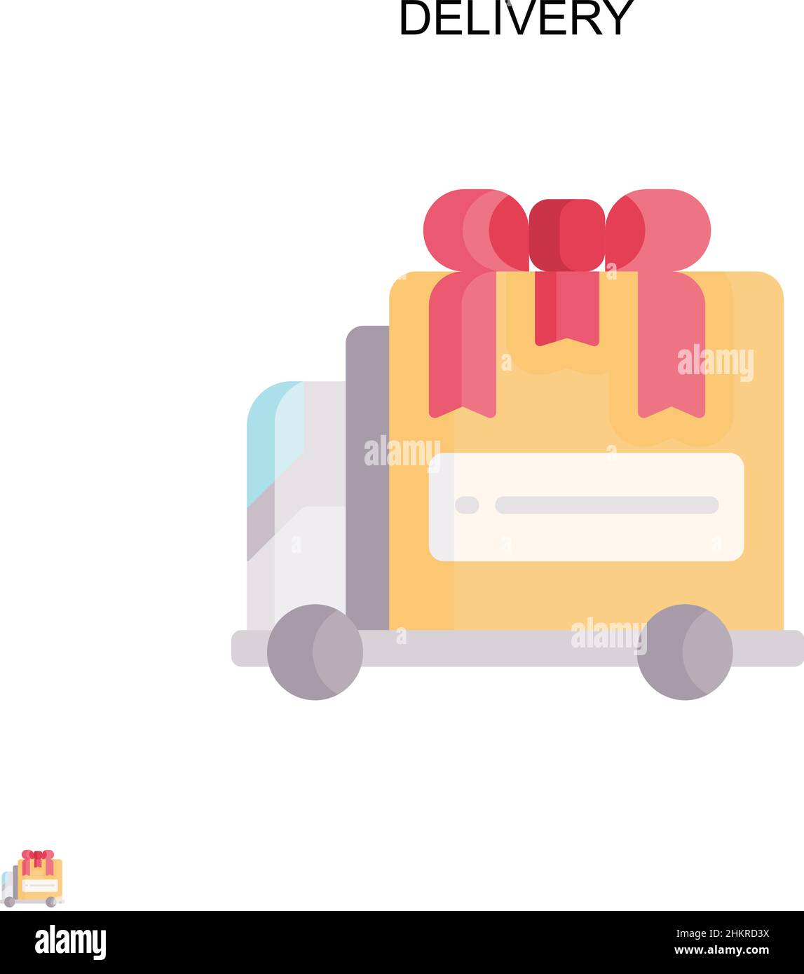 Delivery Simple vector icon. Illustration symbol design template for ...
