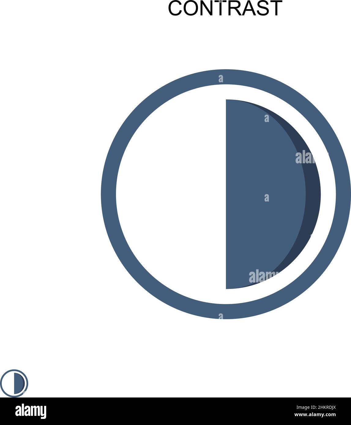 Contrast Simple vector icon. Illustration symbol design template for ...