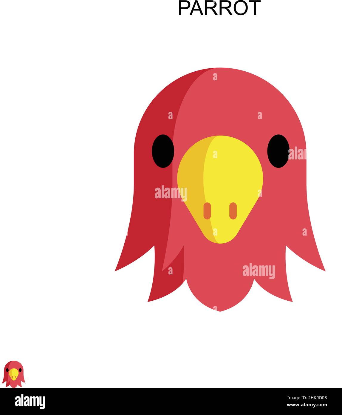 Parrot Simple vector icon. Illustration symbol design template for web ...