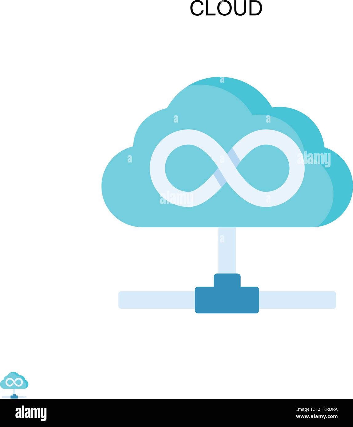 Cloud Simple vector icon. Illustration symbol design template for web ...