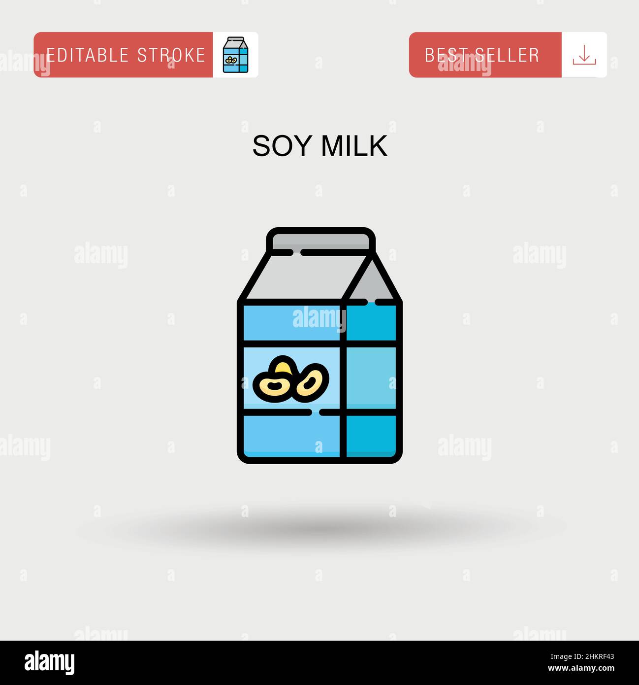 Glass organic soya milk Stock Vector Images - Alamy