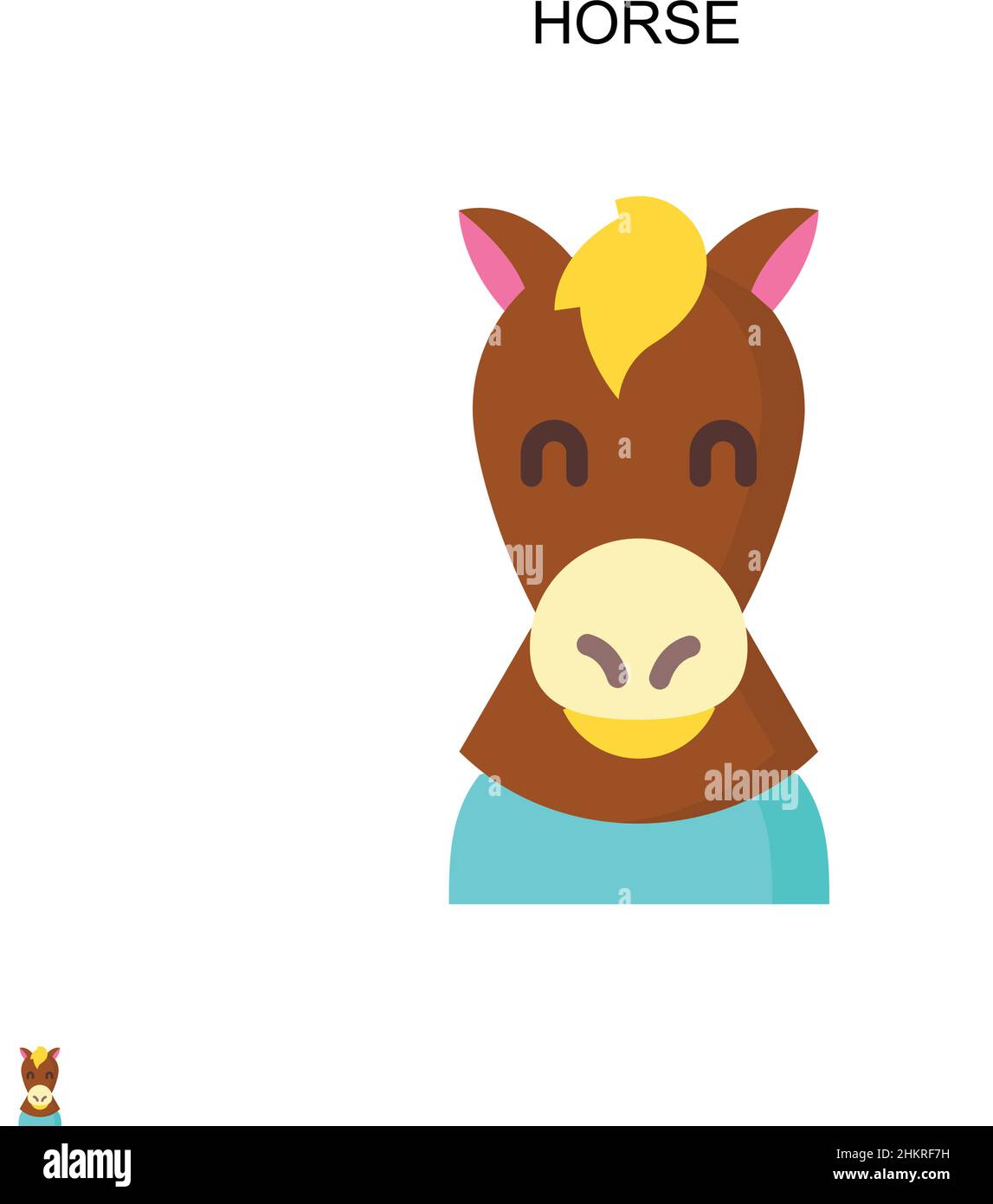 Horse Simple vector icon. Illustration symbol design template for web ...