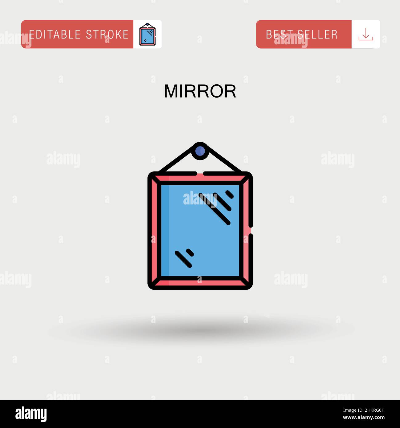 Silver mirror frame with art Stock Vector Images - Alamy