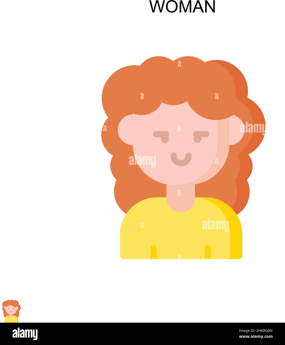 Woman Simple vector icon. Illustration symbol design template for web ...