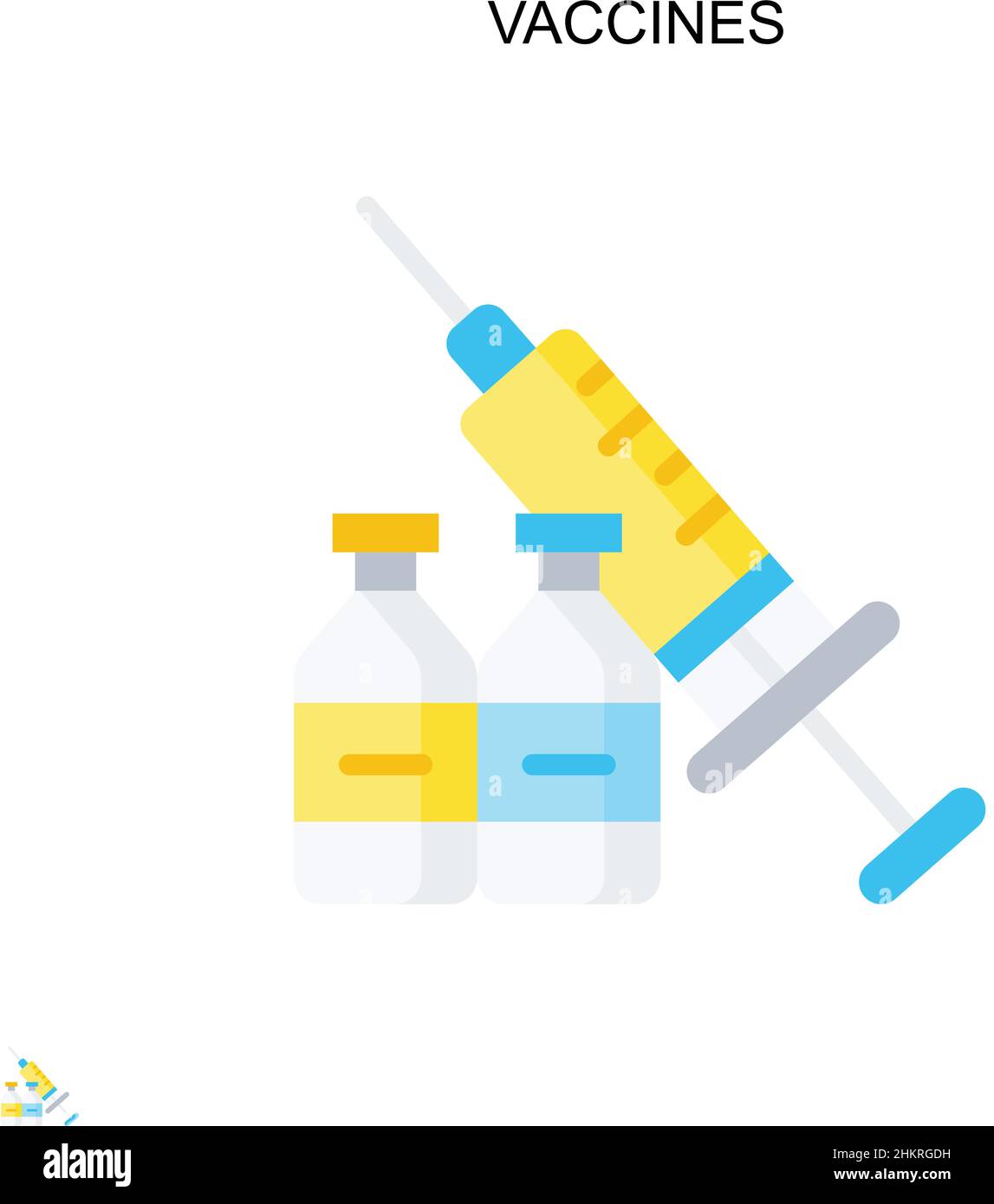 Vaccines Simple vector icon. Illustration symbol design template for ...