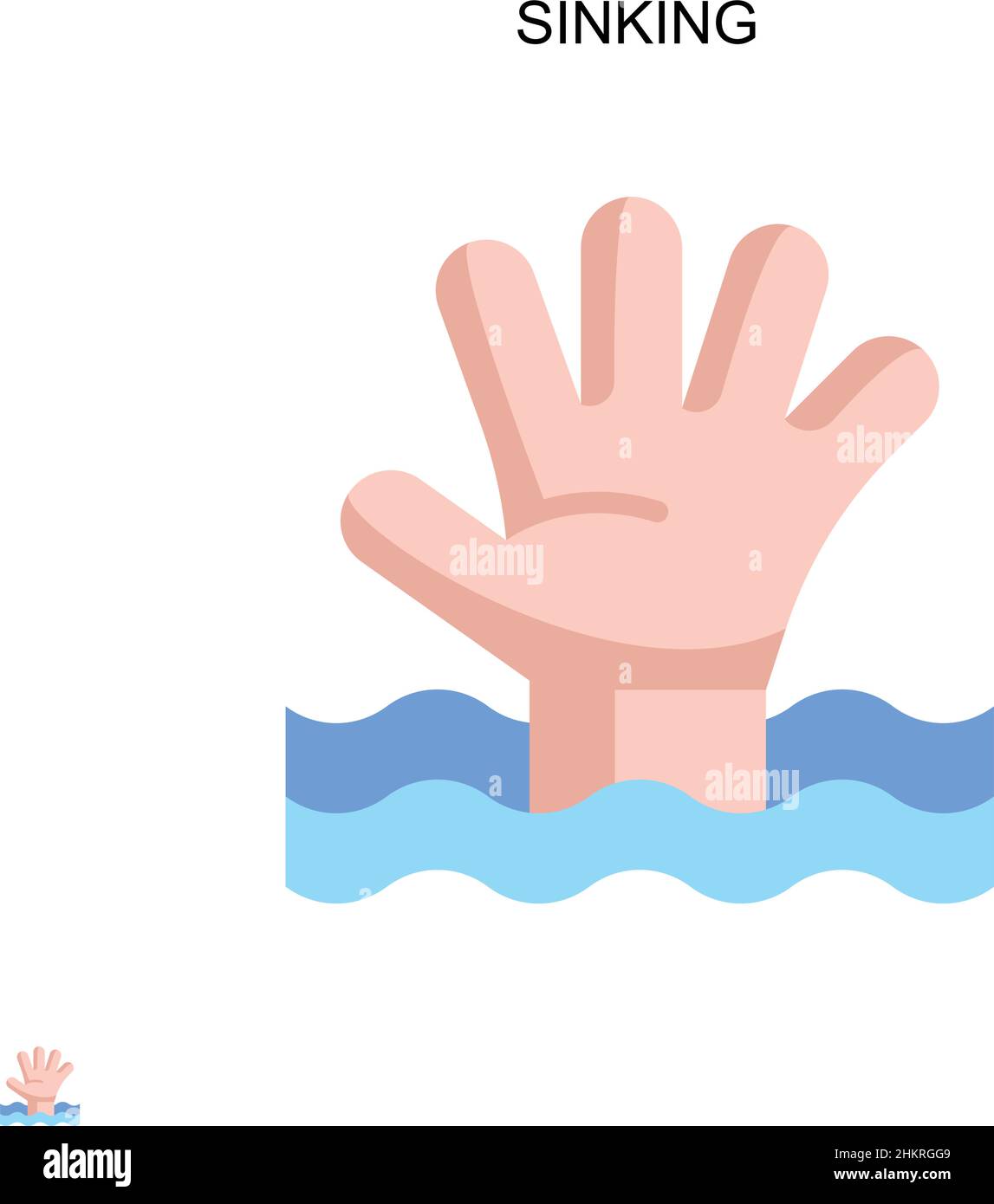 Sinking Simple vector icon. Illustration symbol design template for web ...