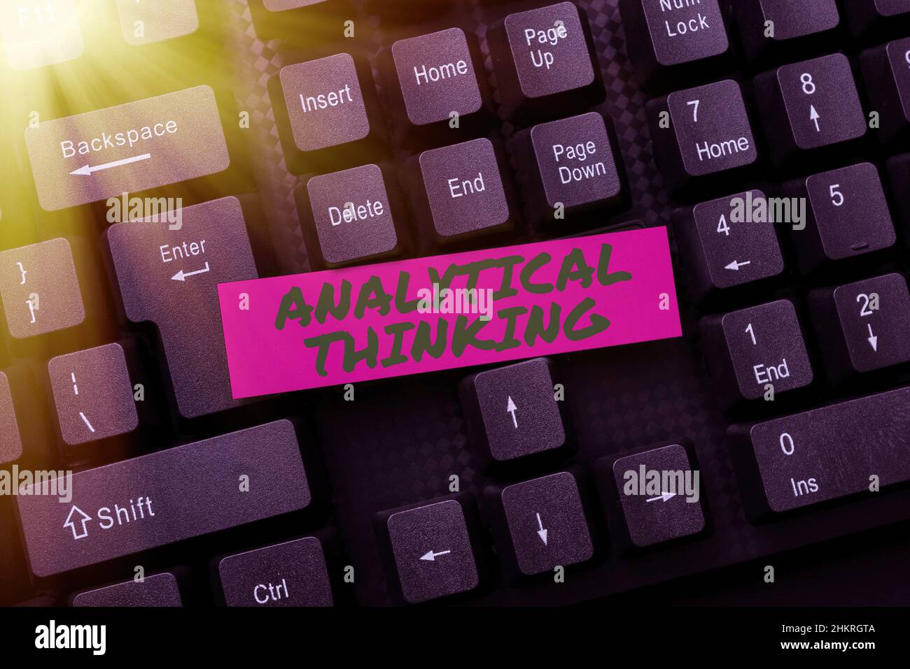 Hand writing sign Analytical Thinking. Conceptual photo component of ...