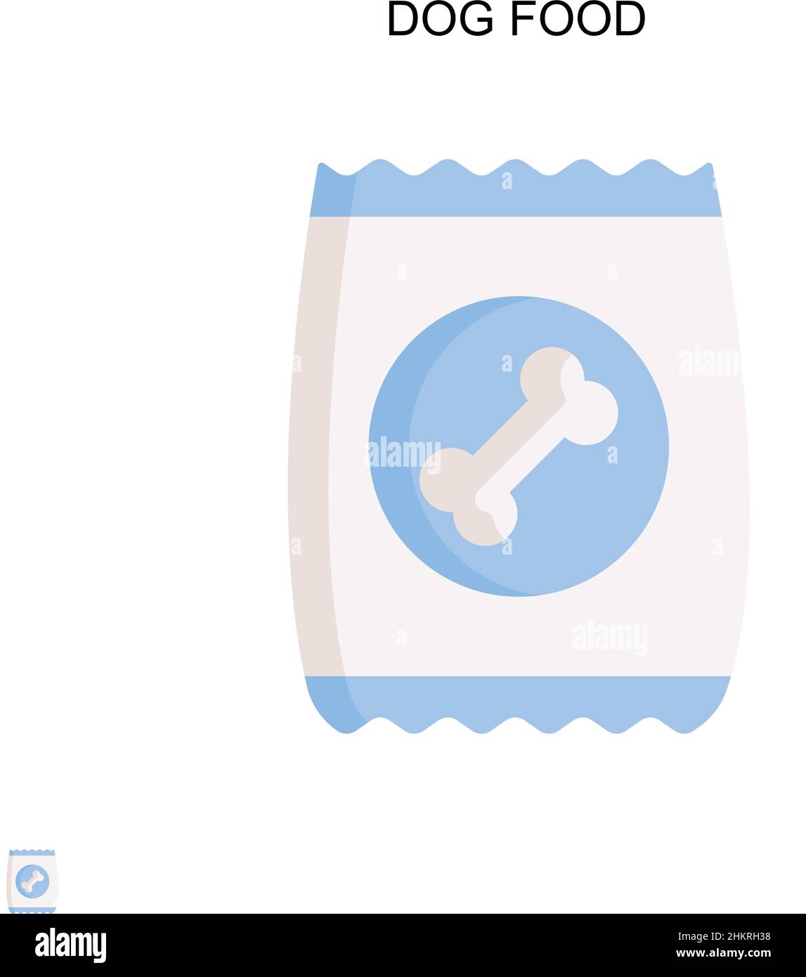 Dog food Simple vector icon. Illustration symbol design template for ...