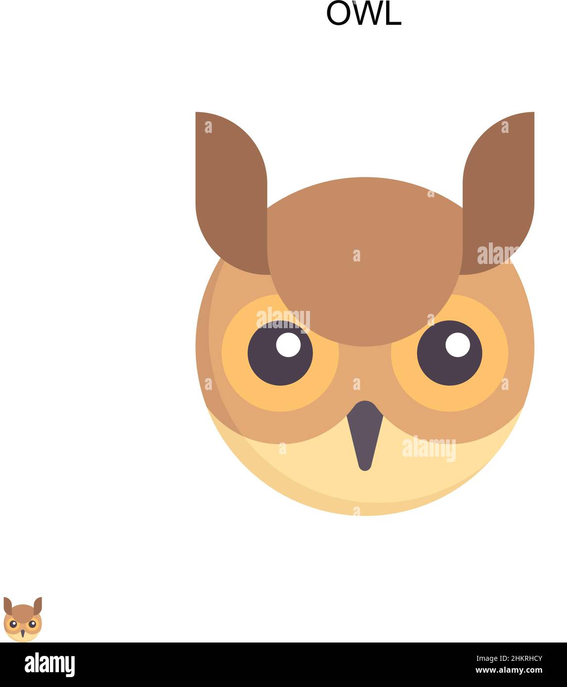 Owl Simple vector icon. Illustration symbol design template for web ...