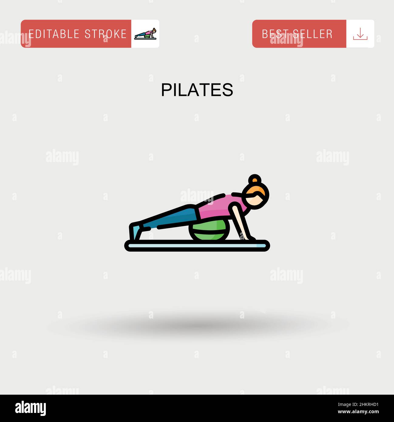 Reformer bed pilates woman Stock Vector Images - Alamy