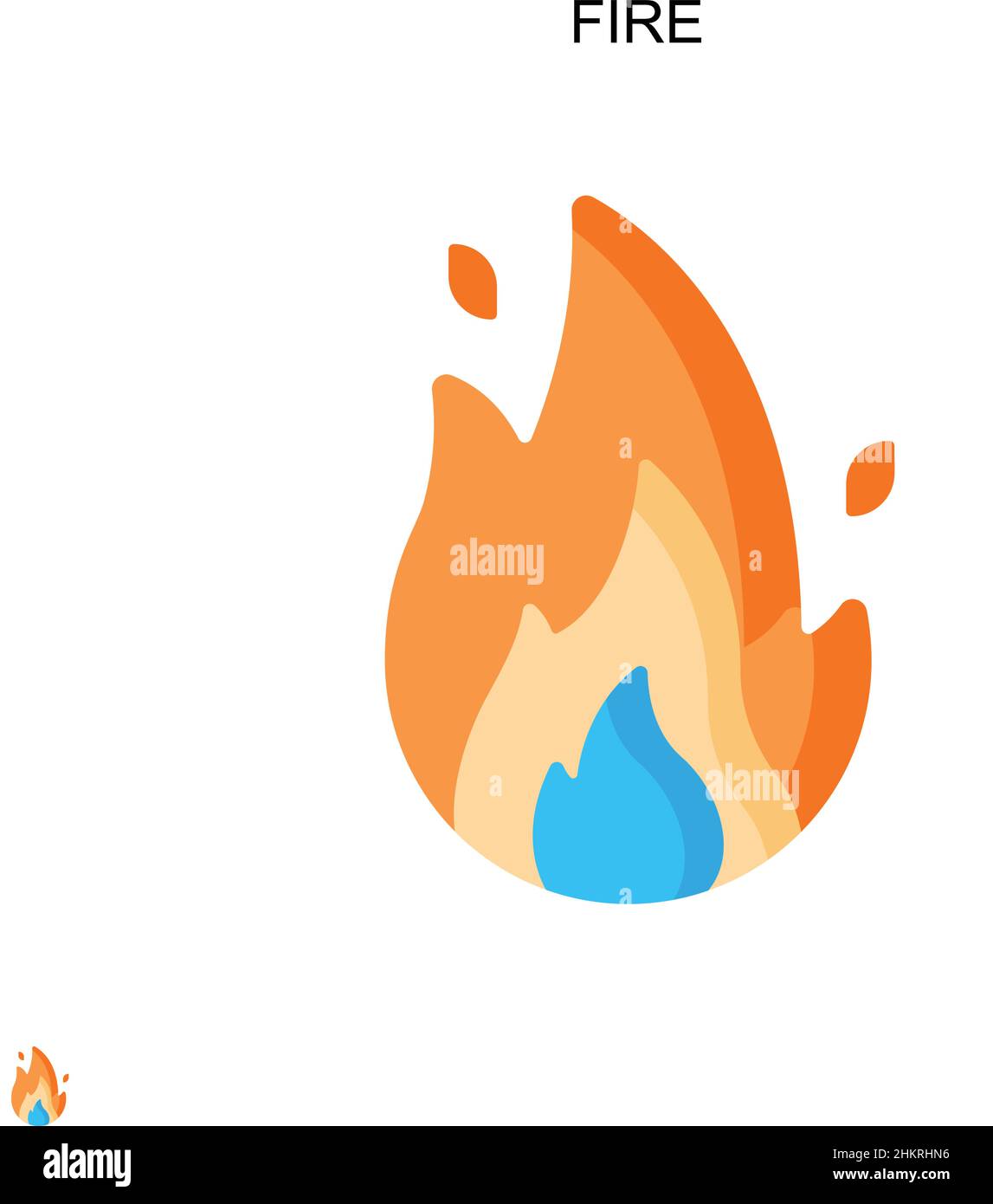 Fire Simple vector icon. Illustration symbol design template for web ...