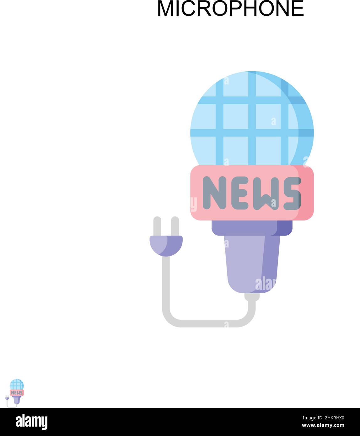 Microphone Simple vector icon. Illustration symbol design template for ...