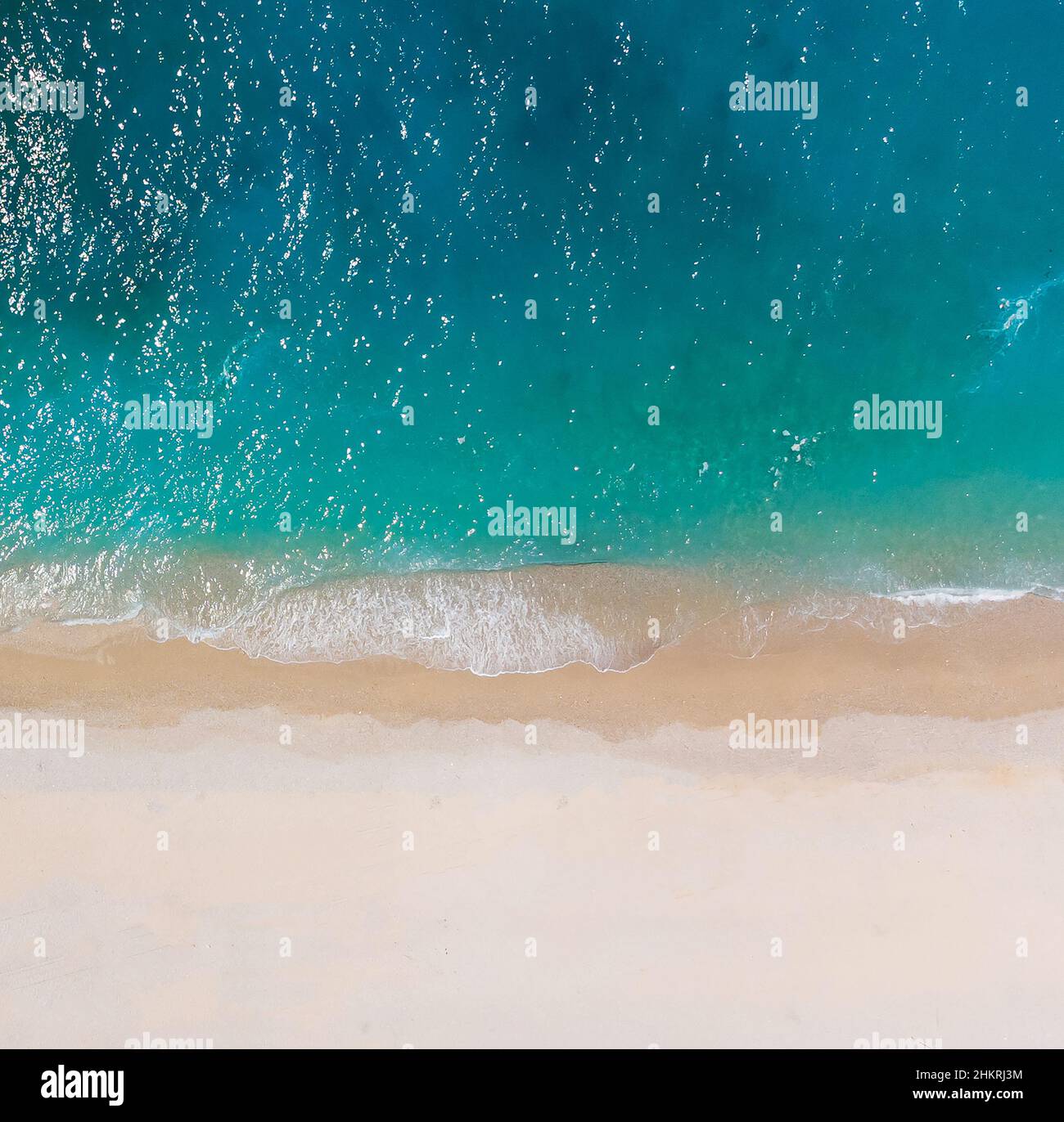 Relaxing aerial beach scene, summer vacation holiday template banner ...