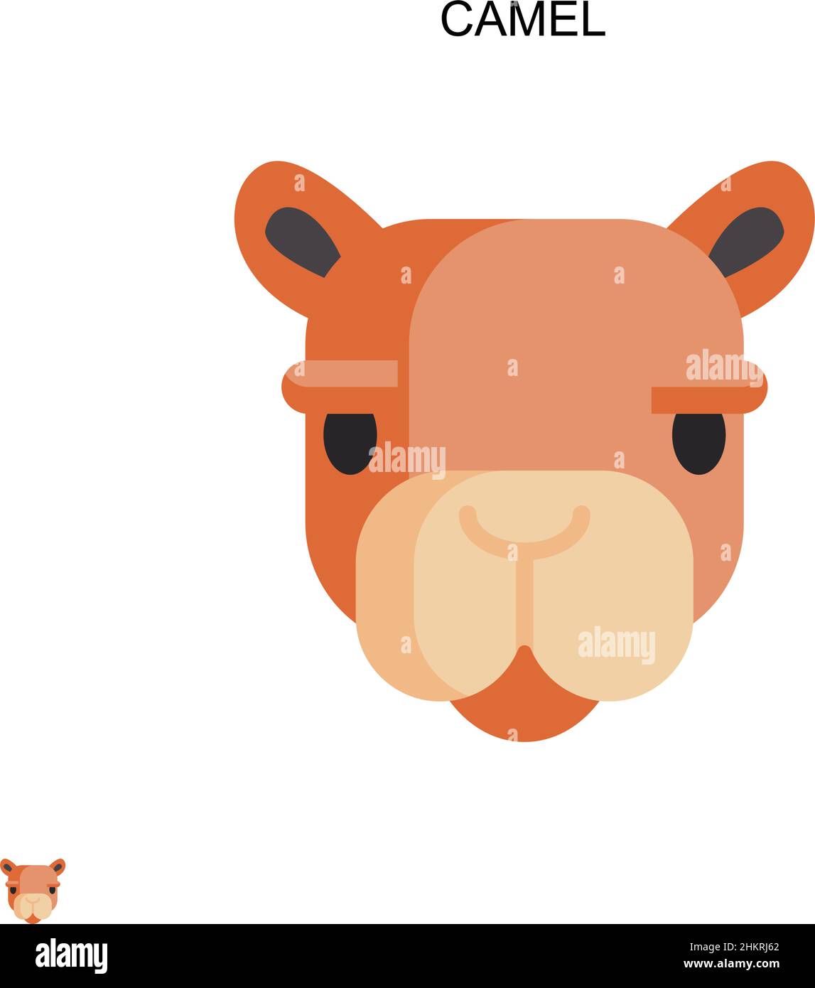 Camel Simple vector icon. Illustration symbol design template for web ...