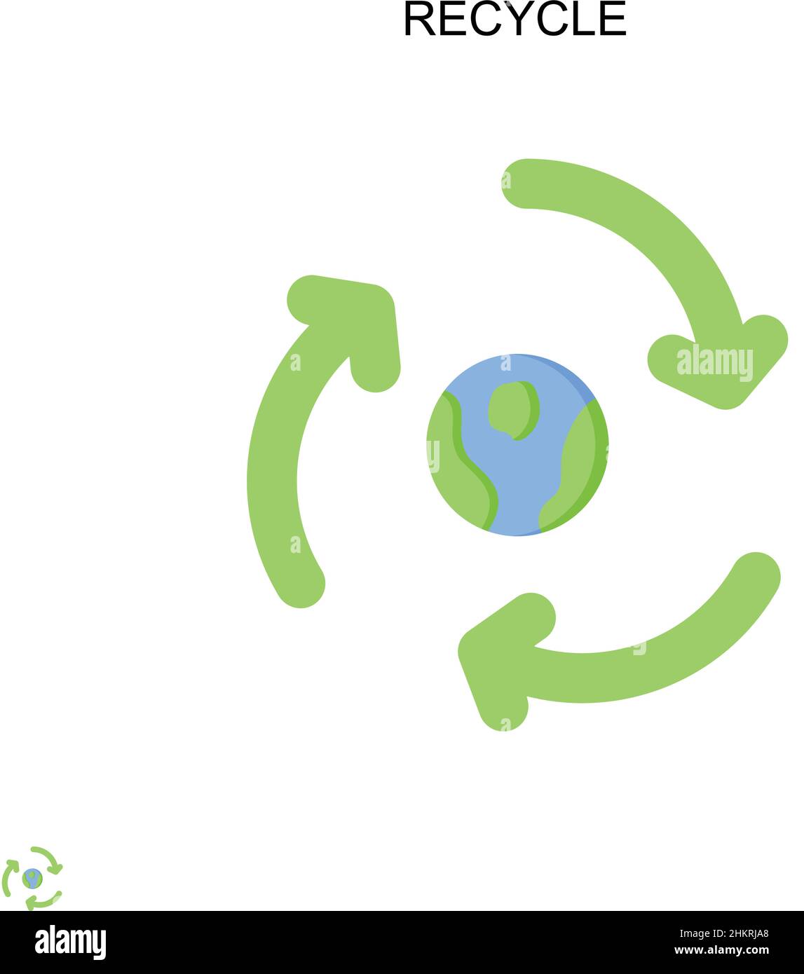 Recycle Simple vector icon. Illustration symbol design template for web ...