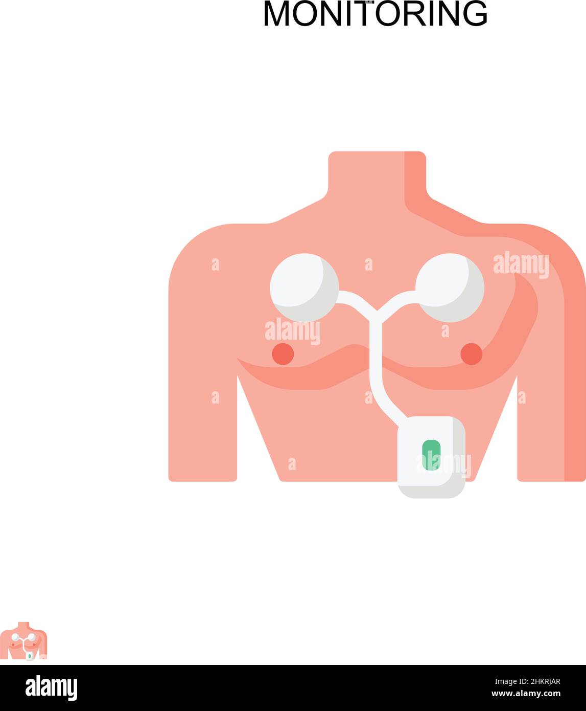 Monitoring Simple vector icon. Illustration symbol design template for ...