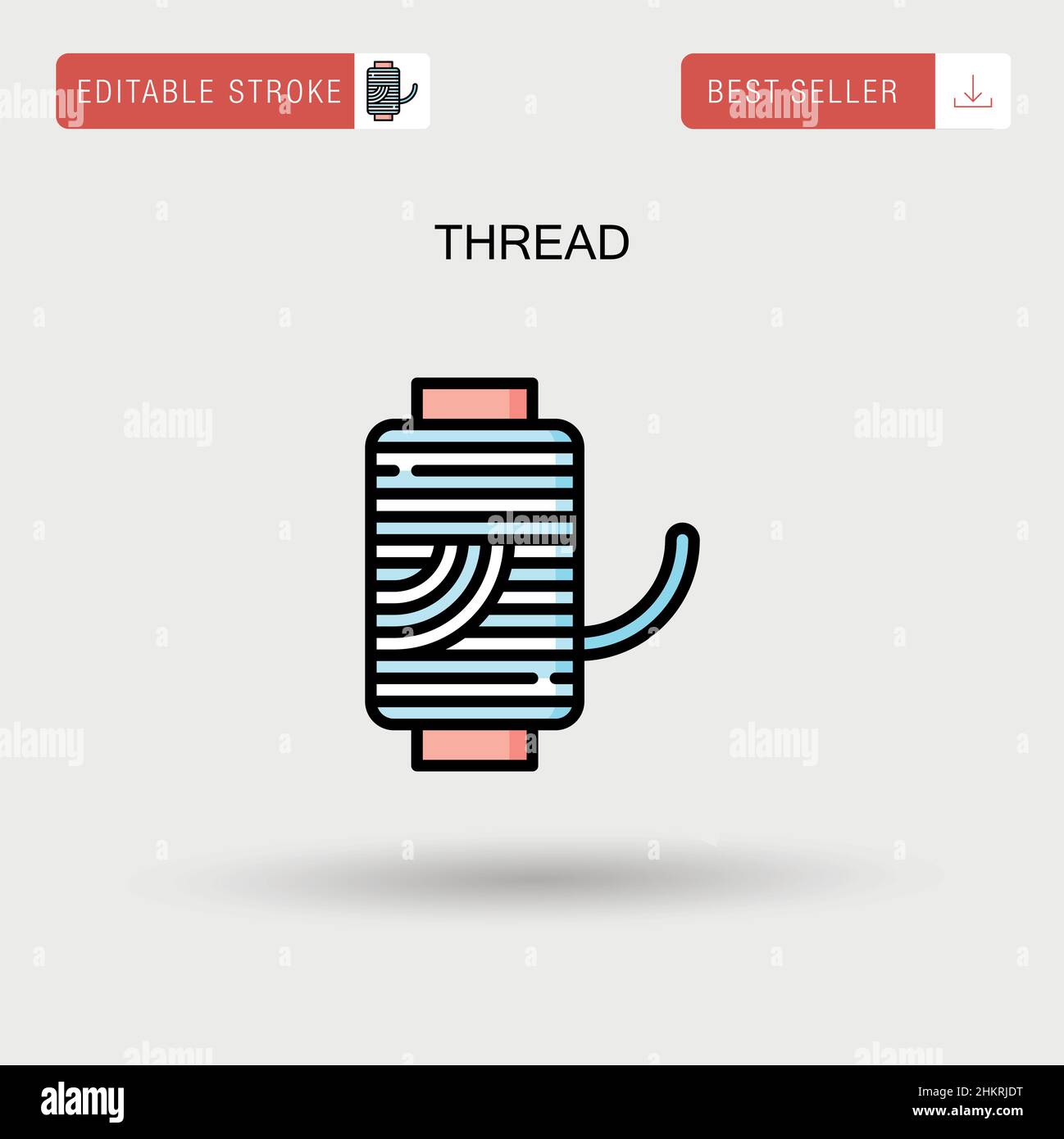 Thread Simple vector icon Stock Vector Image & Art - Alamy