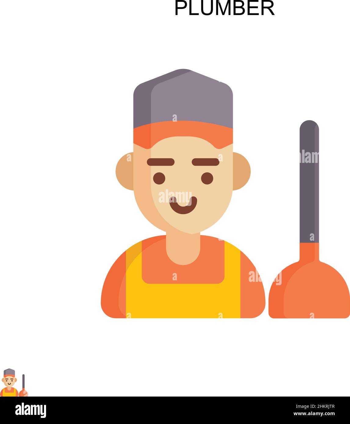 Plumber Simple vector icon. Illustration symbol design template for web ...