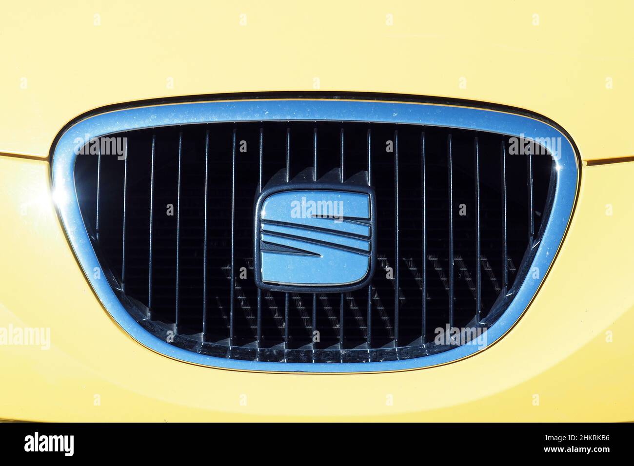 Seat Logo On A Car Is A Spanish Car Manufacturer Budapest Hungary