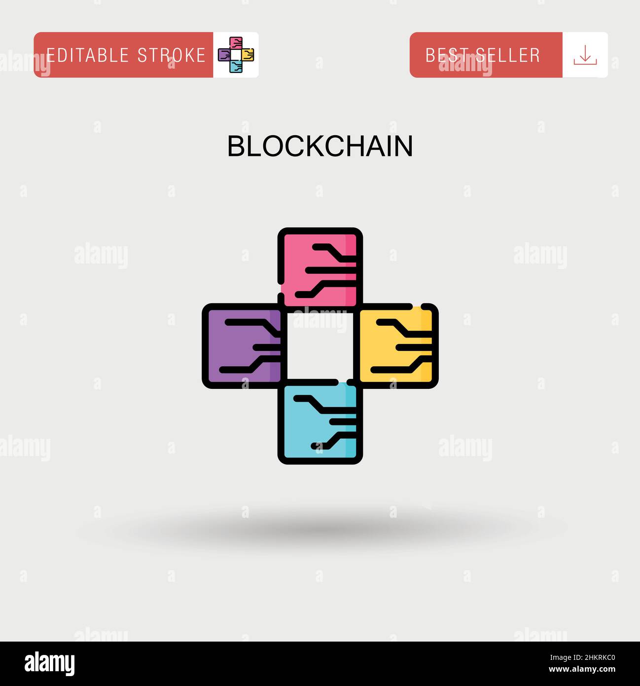 Blockchain Simple vector icon Stock Vector Image & Art - Alamy