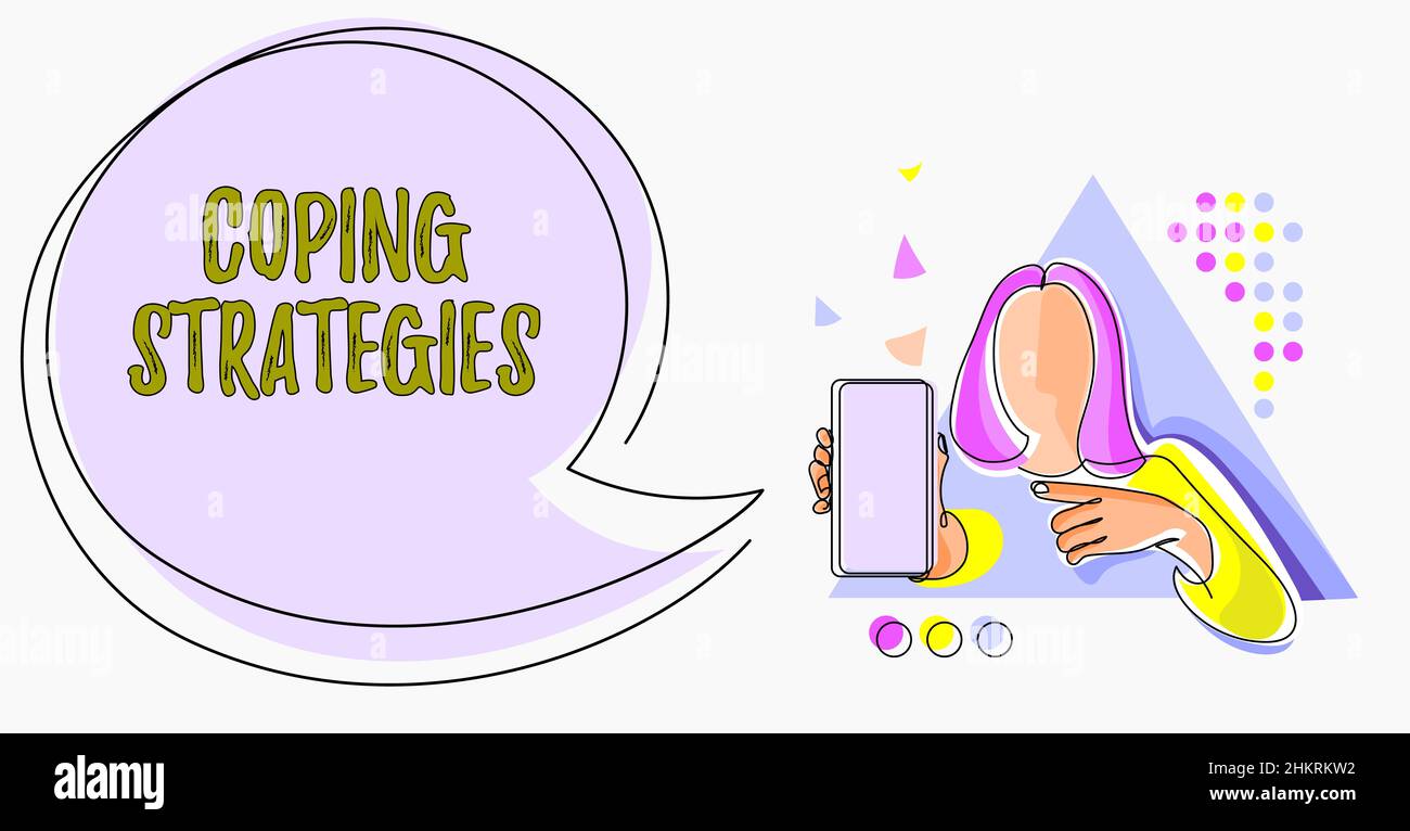 Text sign showing Coping Strategies. Word for general plan or set of ... Text sign showing Coping Strategies. Word for general plan or set of ...