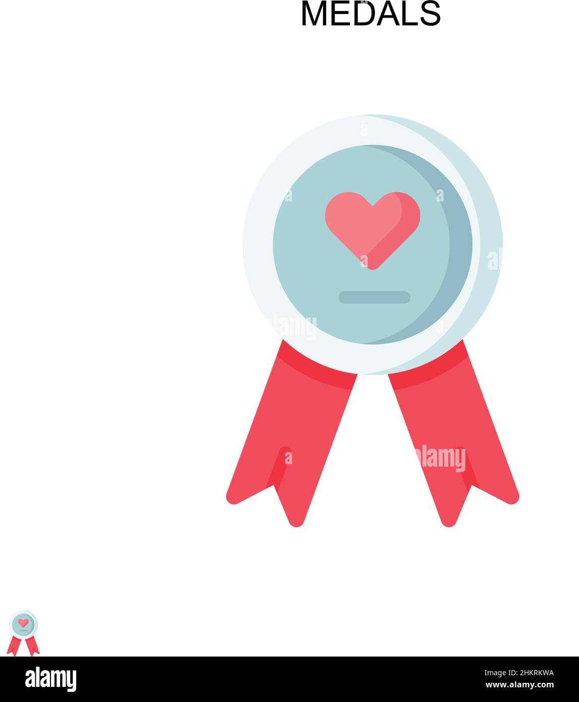 Medals Simple vector icon. Illustration symbol design template for web ...