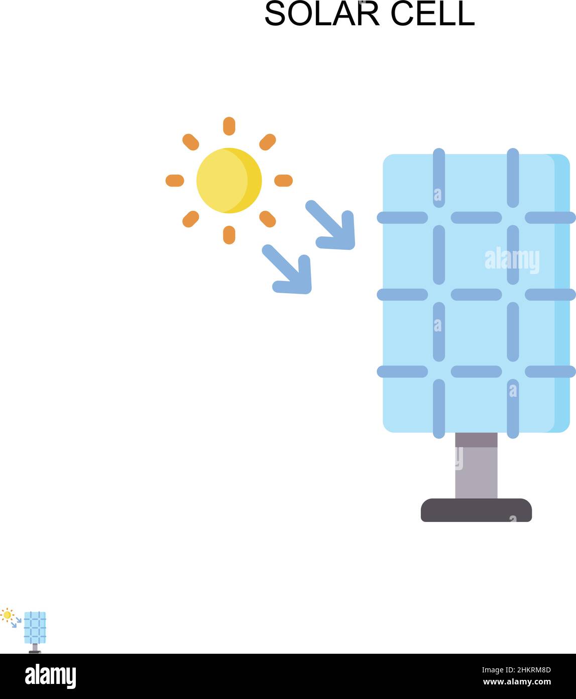 Solar cell Simple vector icon. Illustration symbol design template for ...