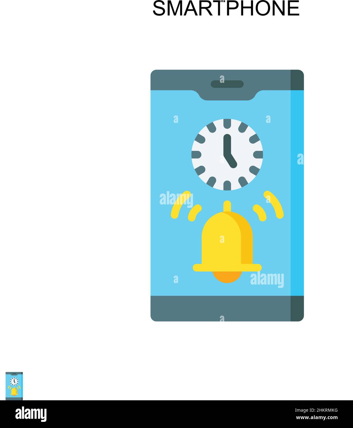 Smartphone Simple vector icon. Illustration symbol design template for ...