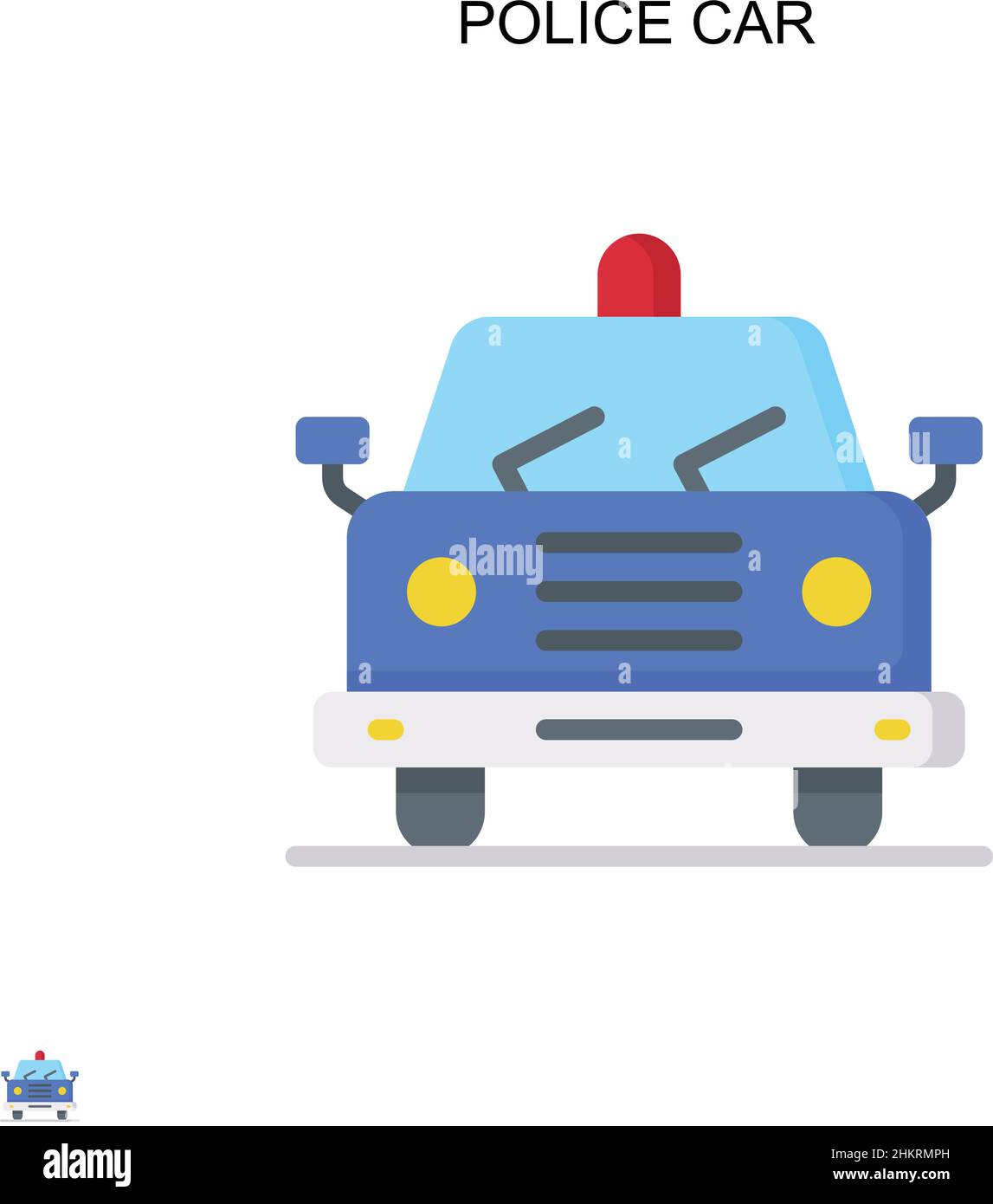 Police car Simple vector icon. Illustration symbol design template for ...