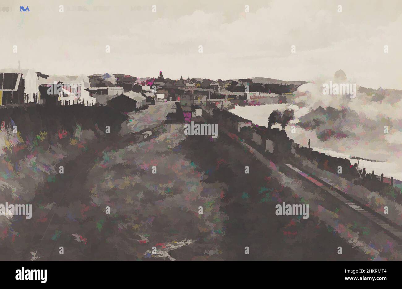 Art inspired by Railway Yards, New Plymouth, New Zealand, Muir & Moodie ...