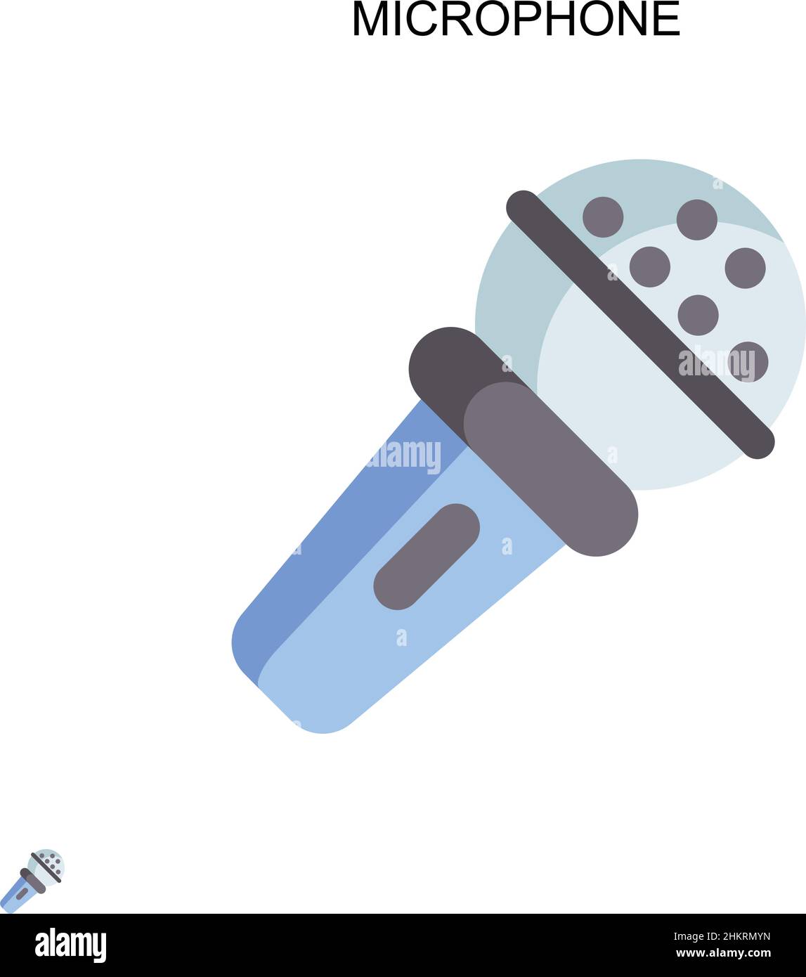 Microphone Simple vector icon. Illustration symbol design template for ...