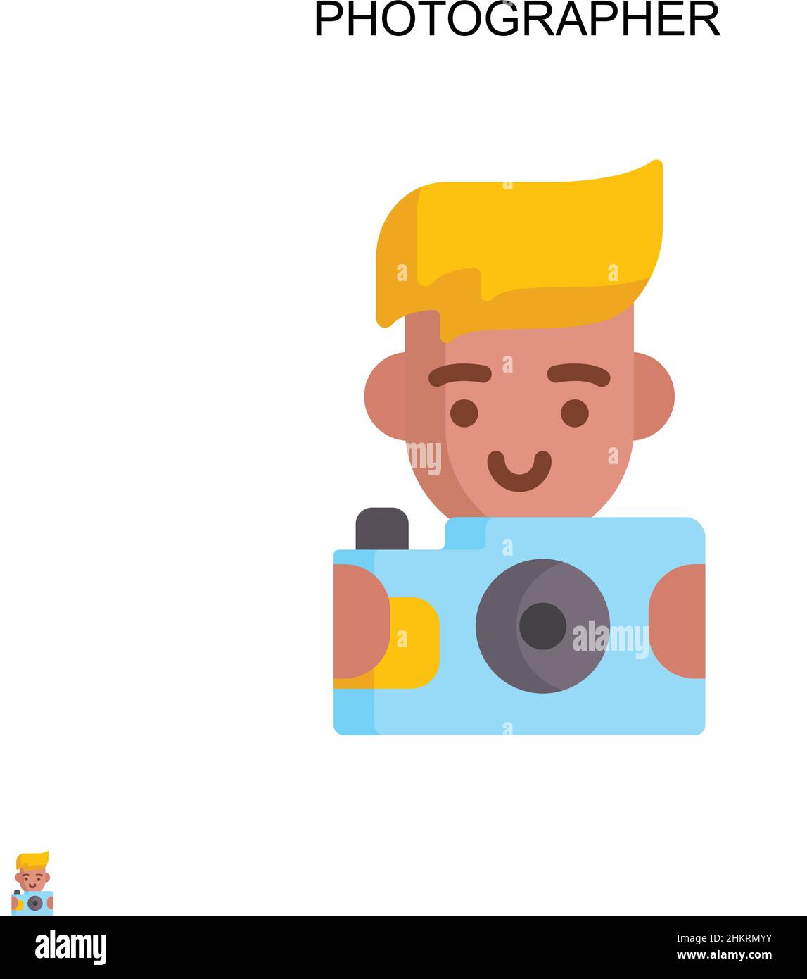 Photographer Simple vector icon. Illustration symbol design template ...