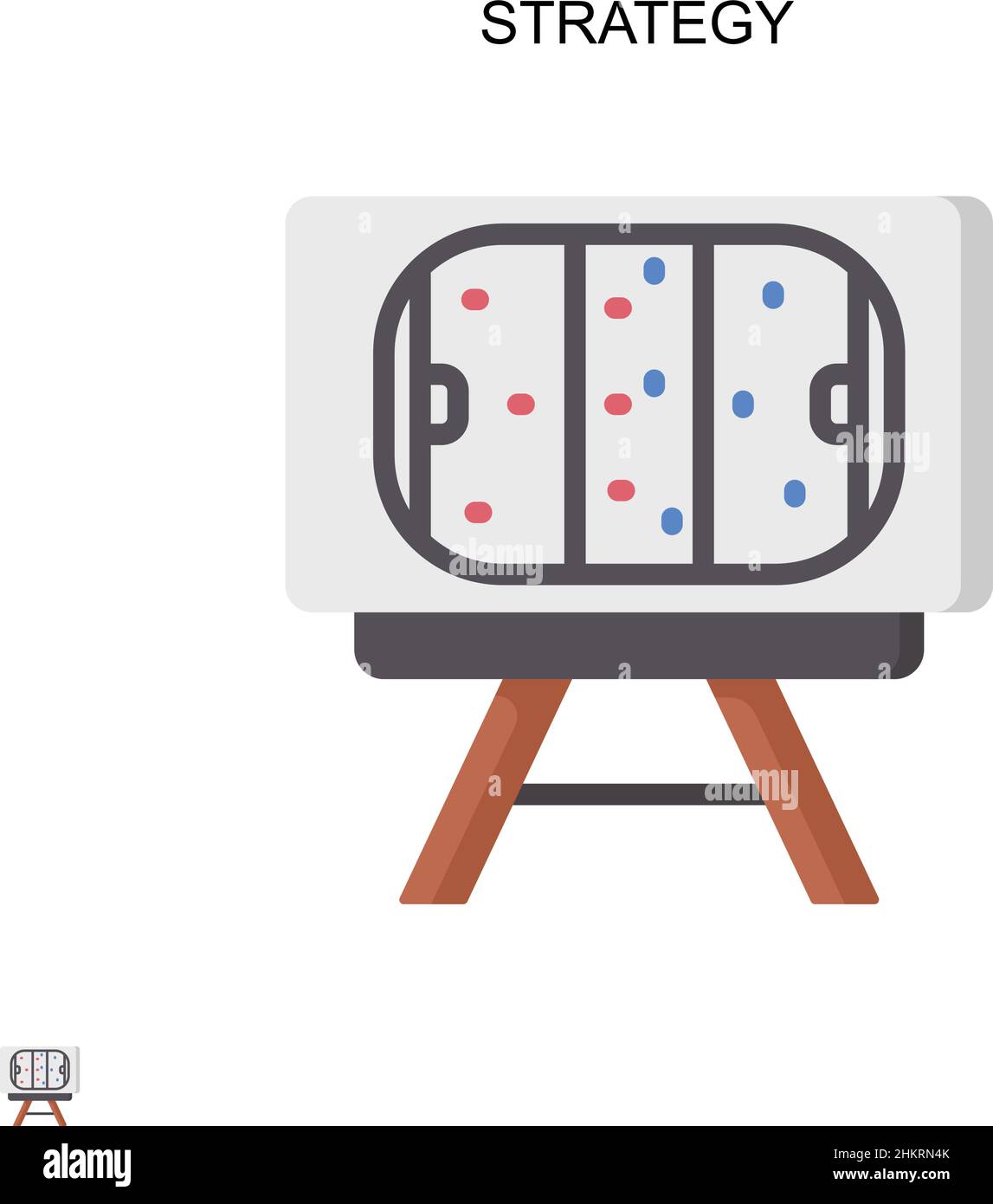 Strategy Simple vector icon. Illustration symbol design template for ...