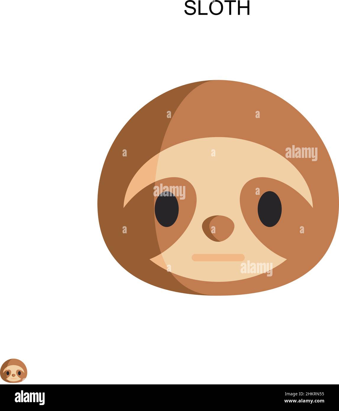 Sloth Simple vector icon. Illustration symbol design template for web ...