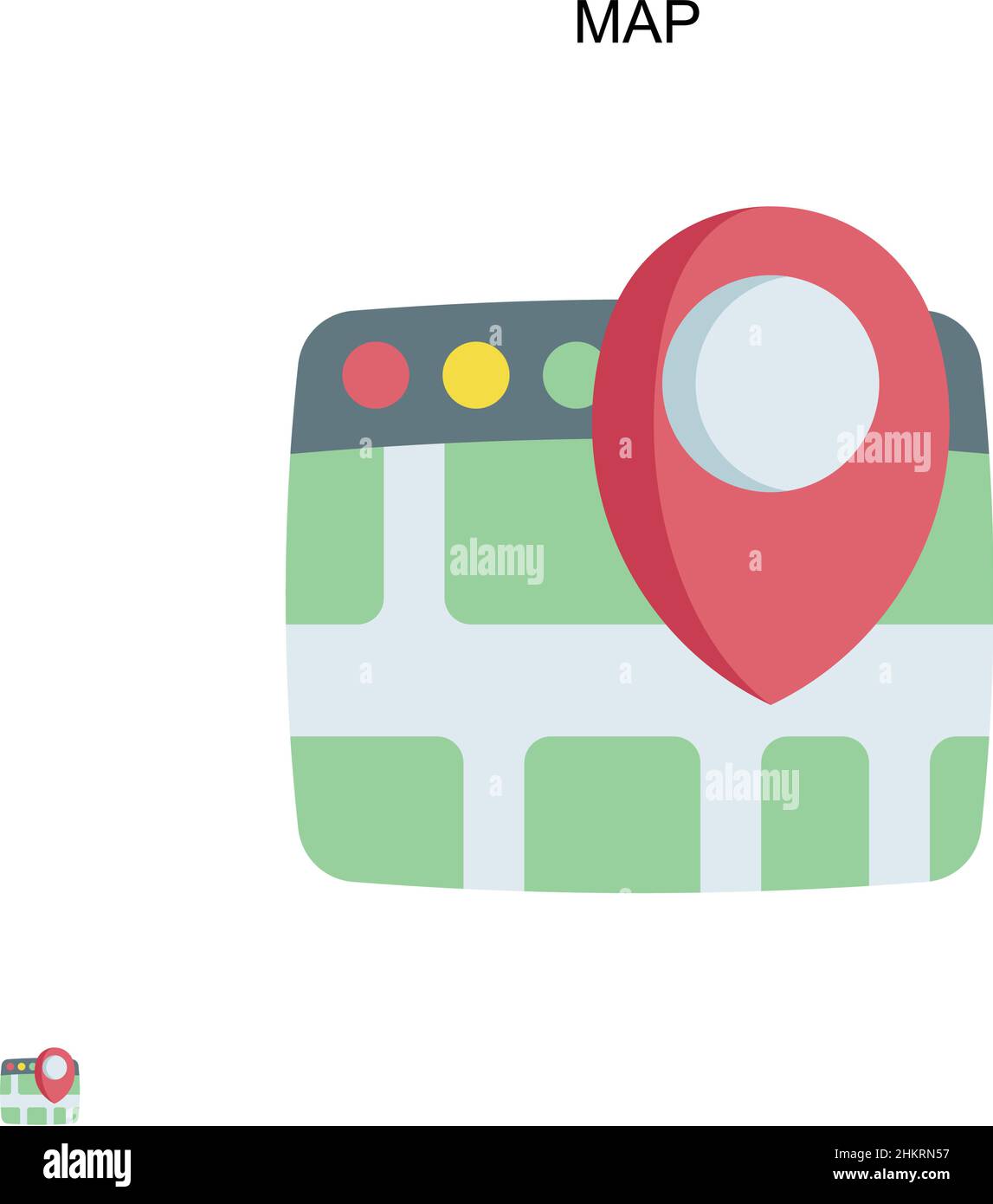 Map Simple vector icon. Illustration symbol design template for web ...