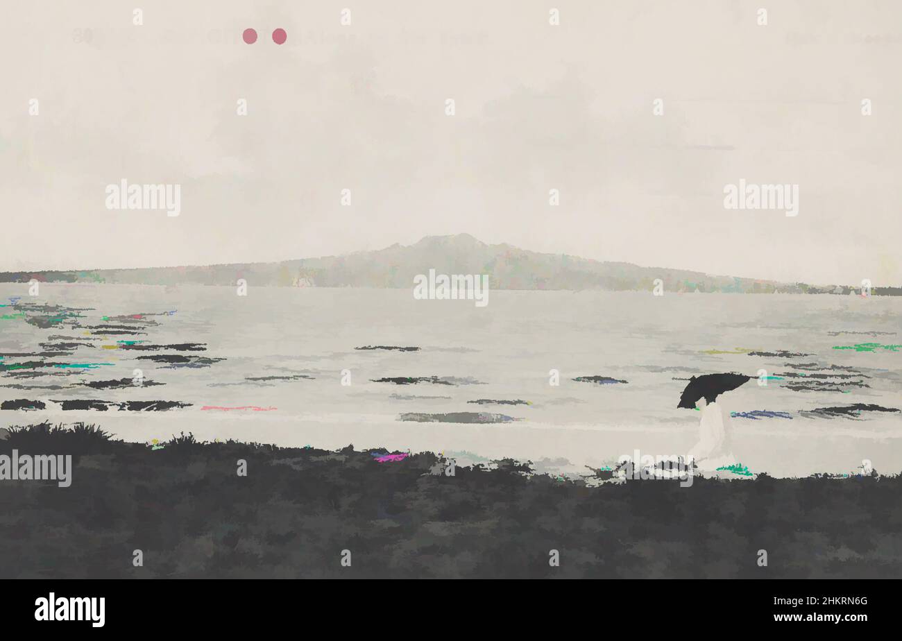 Art inspired by Rangitoto, Alone on the beach, Muir & Moodie studio ...