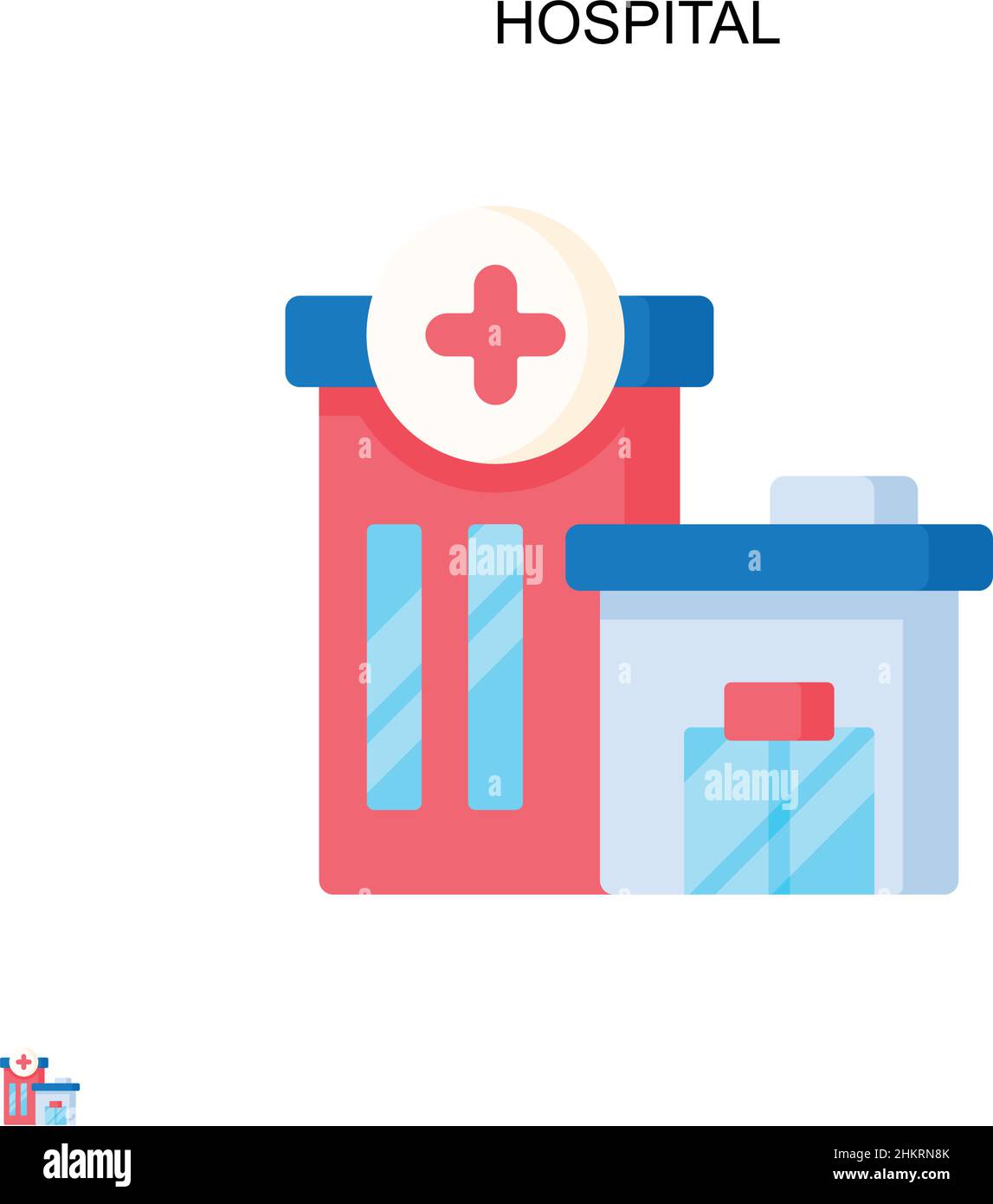 Hospital Simple vector icon. Illustration symbol design template for ...