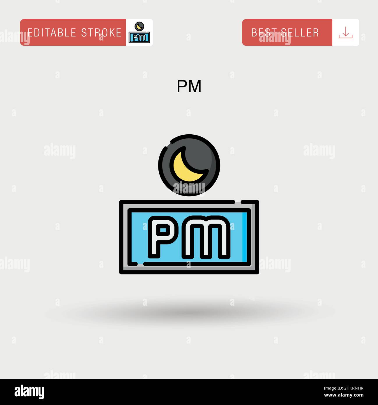 Pm Simple vector icon Stock Vector Image & Art - Alamy