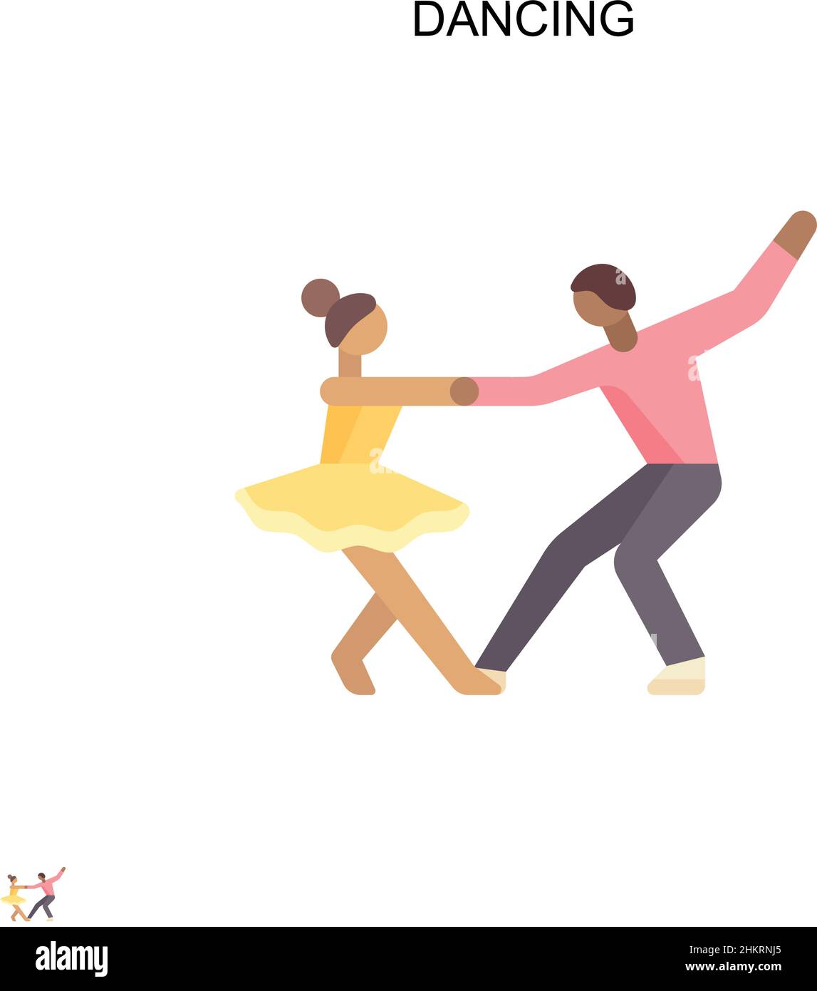 Dancing Simple vector icon. Illustration symbol design template for web ...