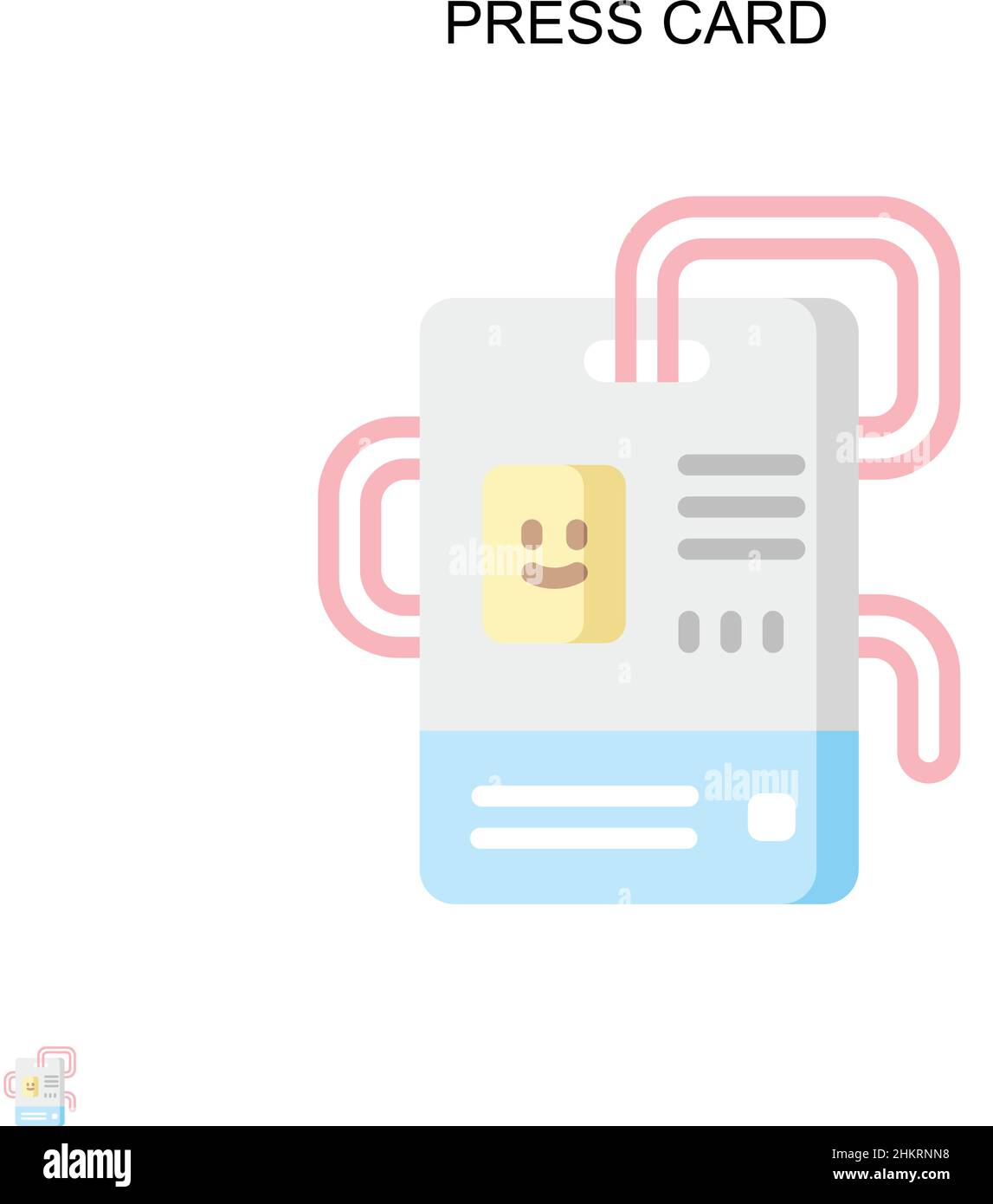 Press card Simple vector icon. Illustration symbol design template for ...