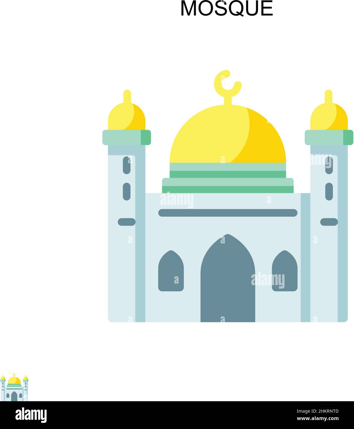 Mosque Simple vector icon. Illustration symbol design template for web ...