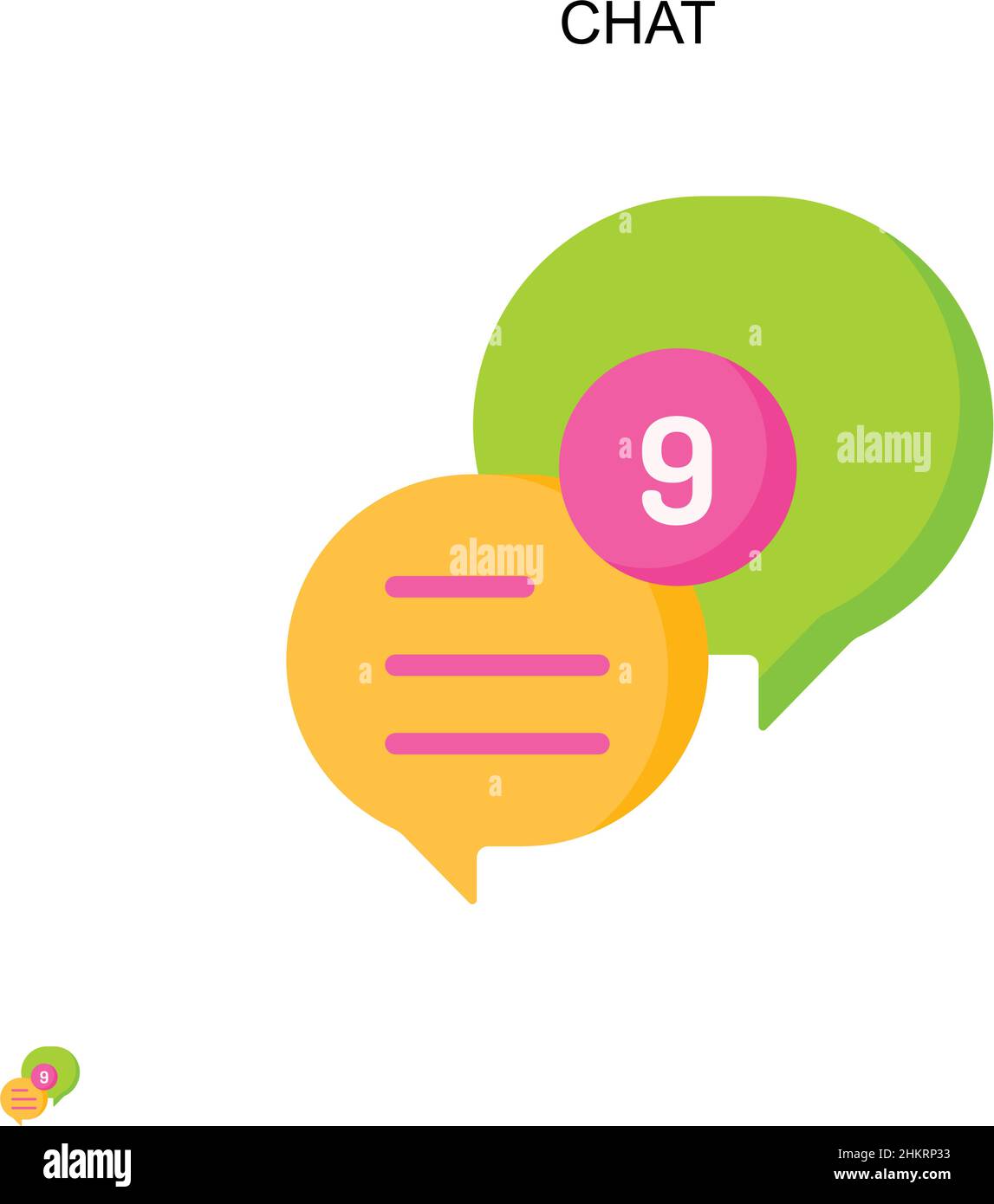 Chat Simple vector icon. Illustration symbol design template for web ...