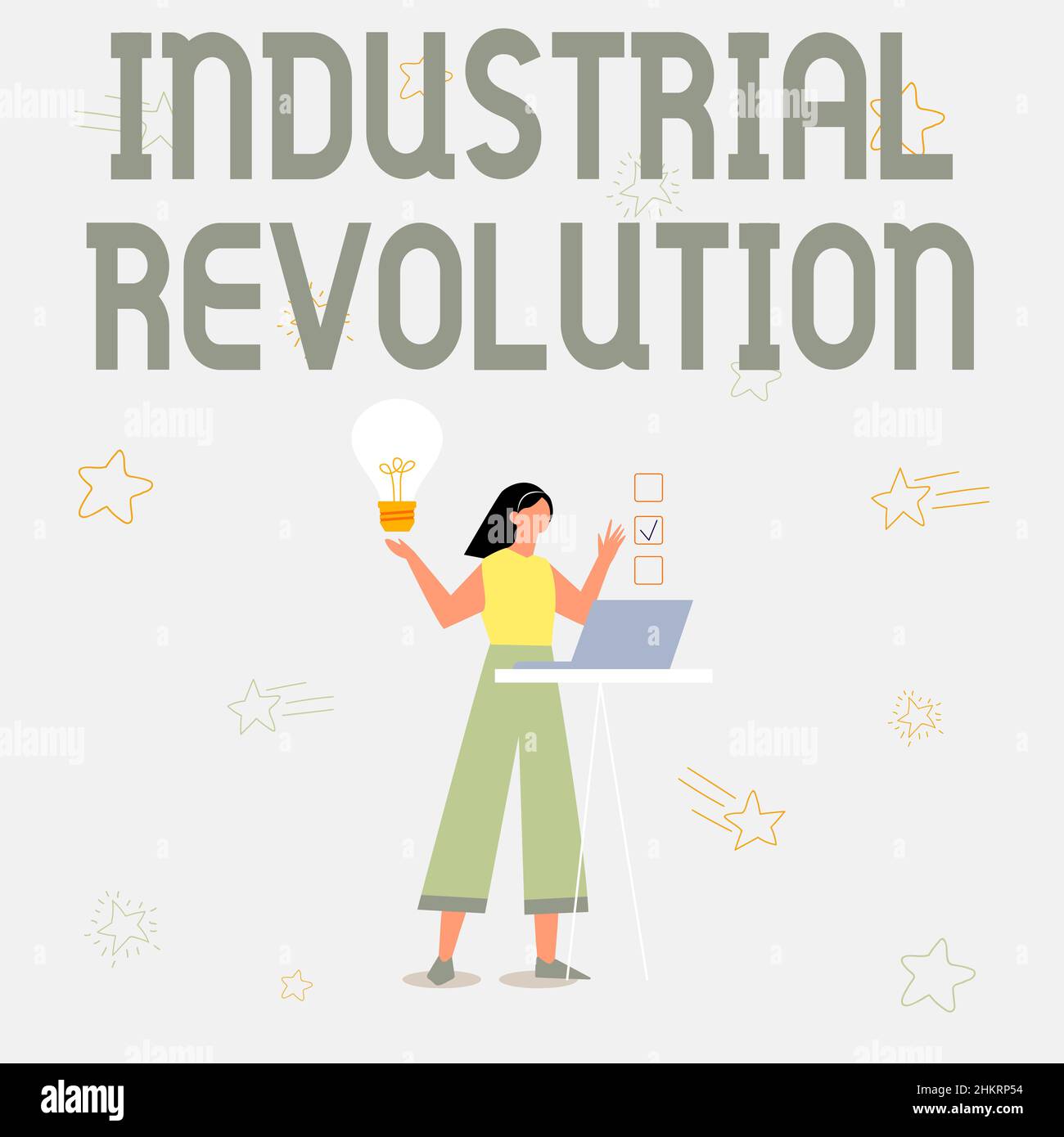 Hand writing sign Industrial Revolution. Business approach time during ...