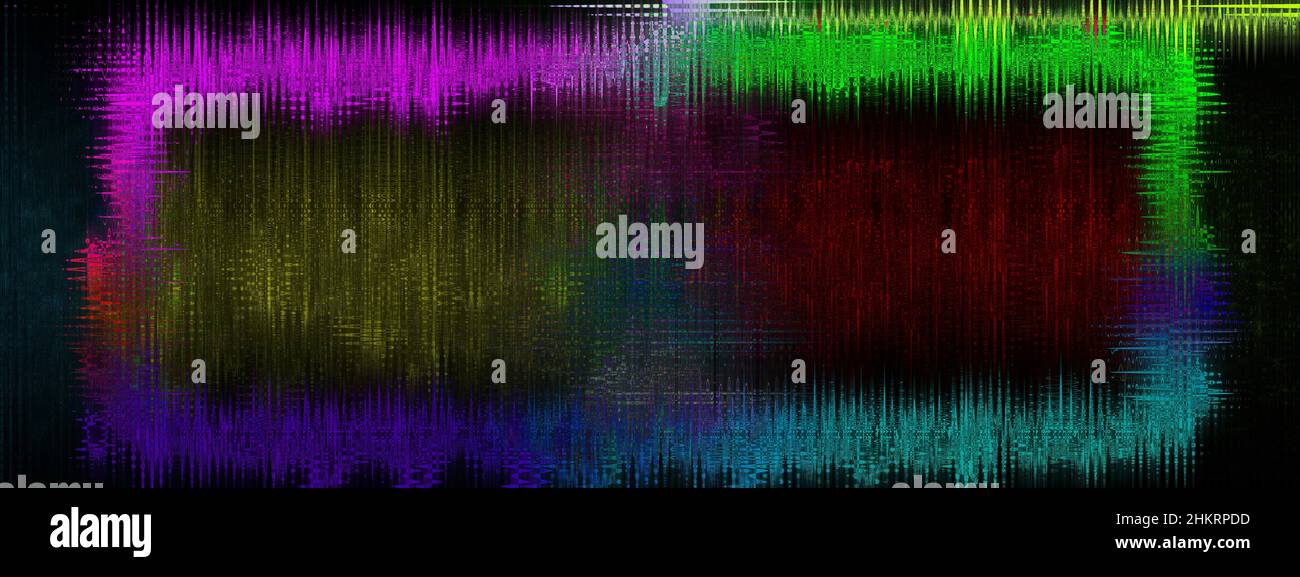 An abstract glitch art border background Stock Photo - Alamy